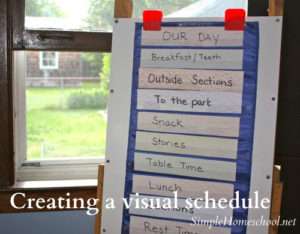 Creating a visual schedule for kids - Simple Homeschool