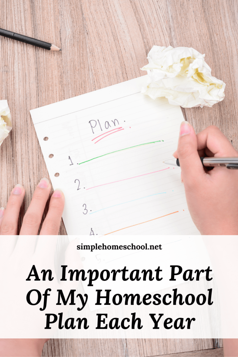 An Important Part Of My Homeschool Plan Each Year